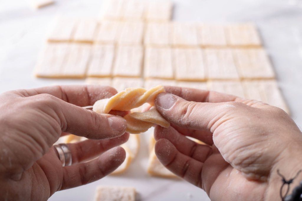 Croatian Kroštule (Sweet Pastry Knots) | Chasing the Donkey