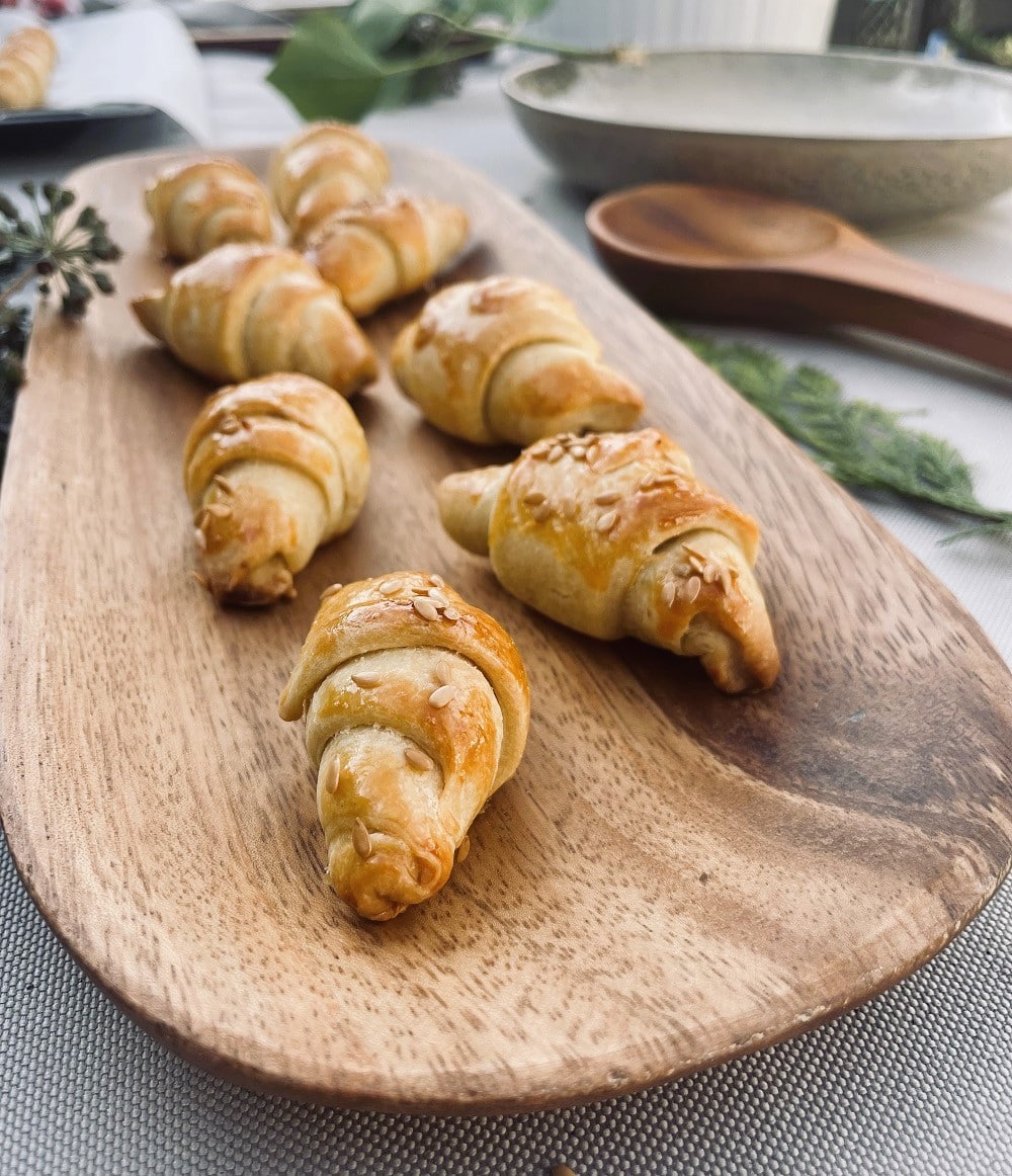 Feta Cheese Crescent Rolls Recipe- Kiflice Sa Sirom - Chasing the Donkey