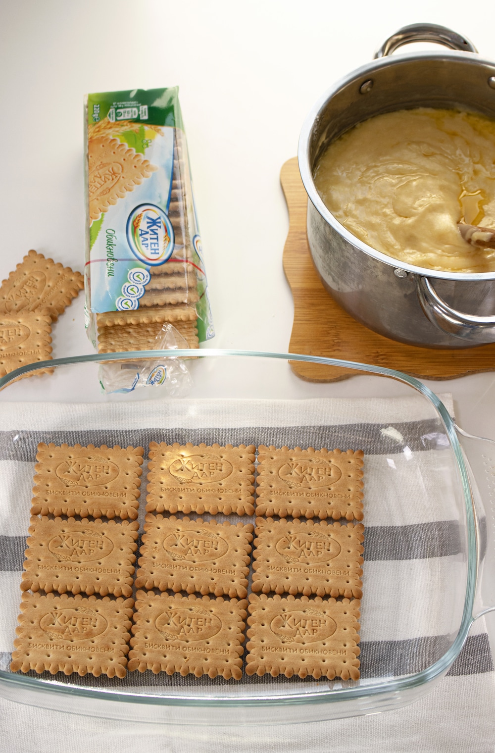 No Bake Biscvitena Torta - Bulgarian Biscuit Cake Recipe