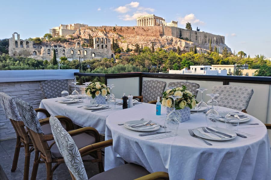 Acropolis View Athens Rooftop Restaurants | Chasing the Donkey